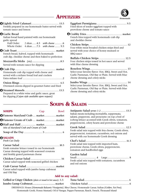 Squires Cafe | Enjoy Squire's Italian Restaurant in Baltimore for Lunch ...