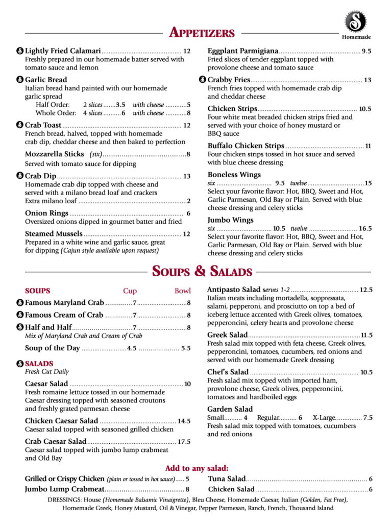 Squires Cafe | Enjoy Squire's Italian Restaurant in Baltimore for Lunch ...
